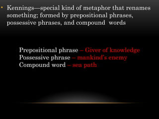 Beowulf Background Notes for Highschool Students | PPTX