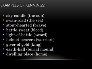 Beowulf Background Notes for Highschool Students | PPT