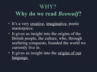 Anglo Saxon and Beowulf Notes for English IV | PPTX