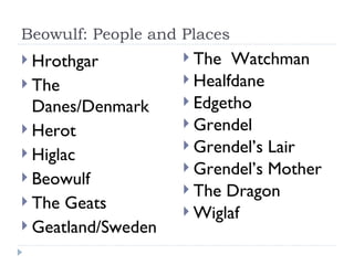 Beowulfpeopleandplaces | PPT