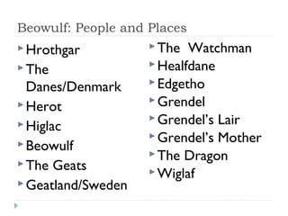 Beowulf People and Places | PPT | Poetry | Books and Literature