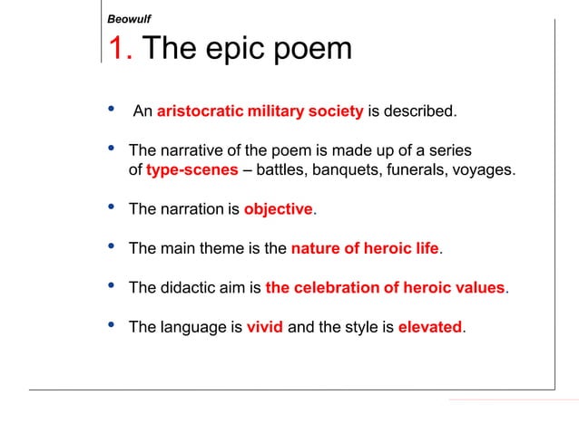 Beowulf ppt.pptx presentationssssssssssssssss | PPT