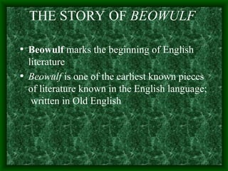 Beowulfppw.ppt Old English literature and language | PPT