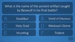 Beowulf Quiz questions with answers.pptx