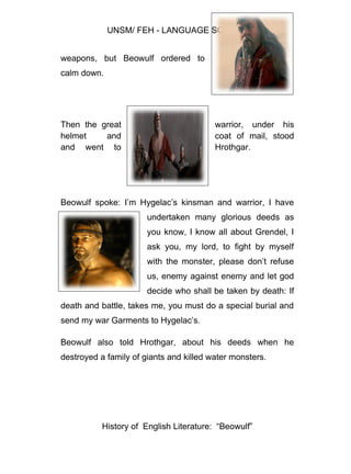 Beowulf summary | DOC
