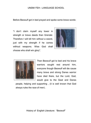 Beowulf summary | DOC
