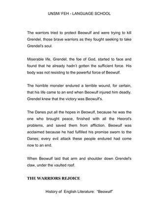 Beowulf summary | DOC