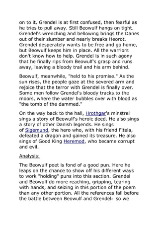 Beowulf summary | DOCX