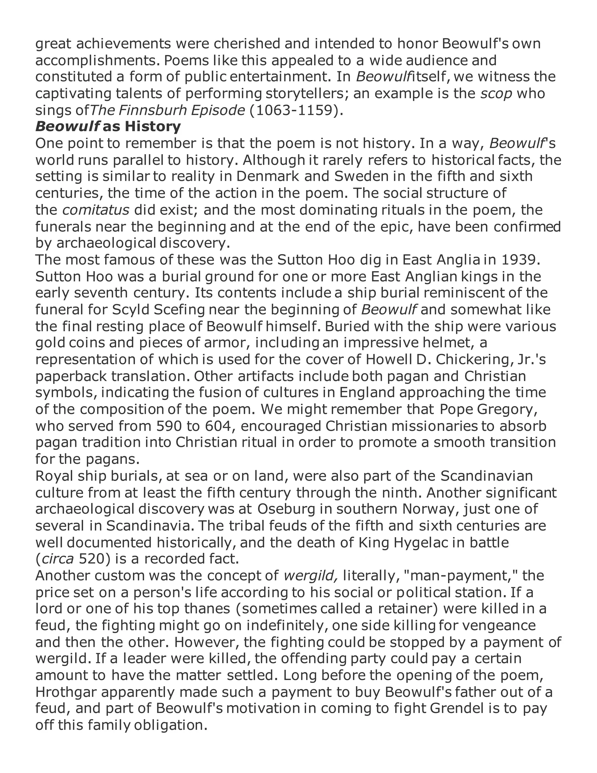 Beowulf summary | DOCX