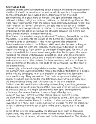 Beowulf summary | DOCX