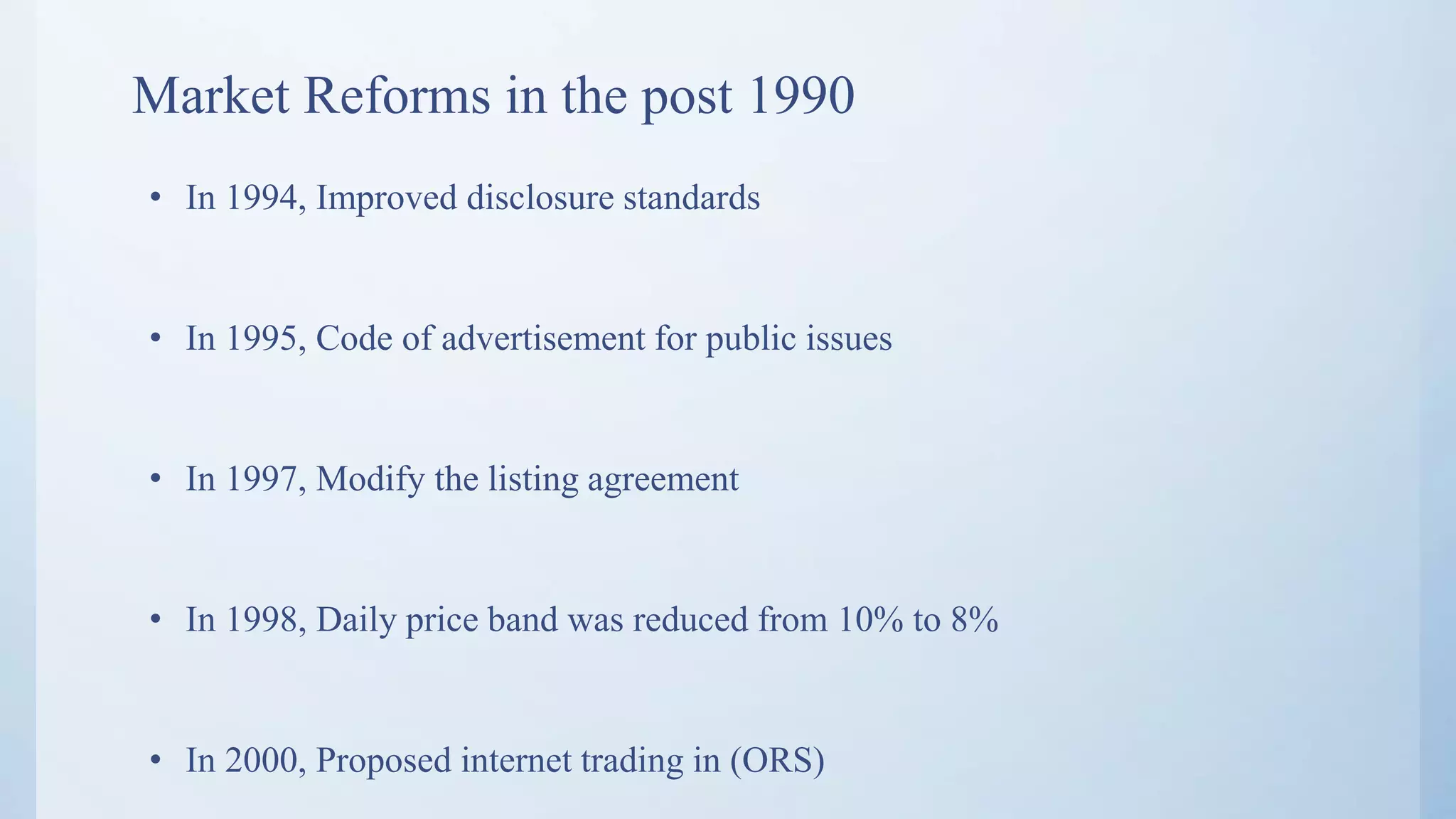 Capital Market Reforms in India | PPTX
