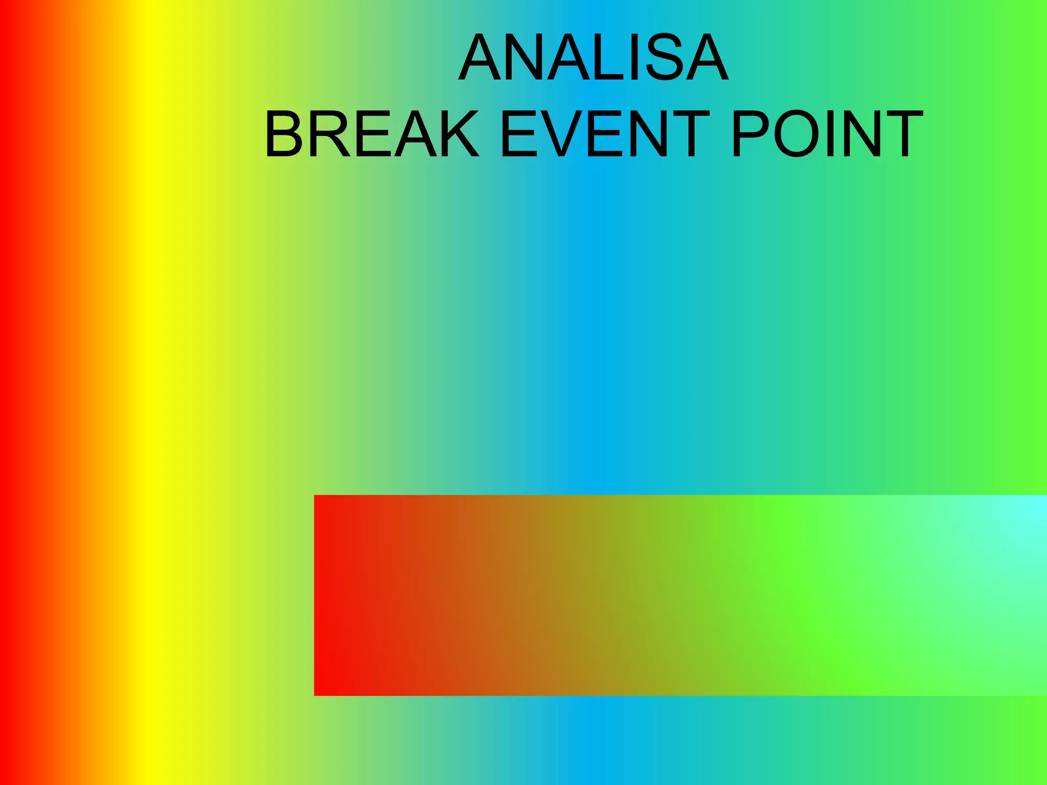 analisis break even point | PPTX