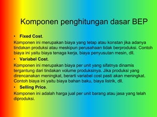 analisis break even point | PPTX