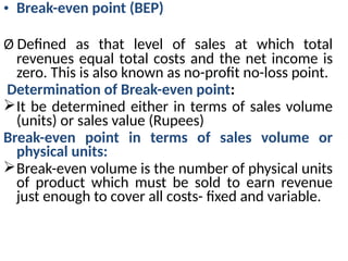 Break Even analysis power point presentation | PPT