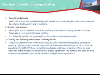 world trade organization in environmental businesspptx | PPTX