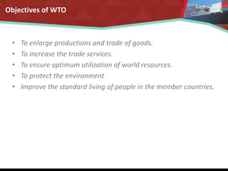 world trade organization in environmental businesspptx | PPT