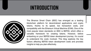 BEP20 Token Development Cost What You Need to Know | PDF