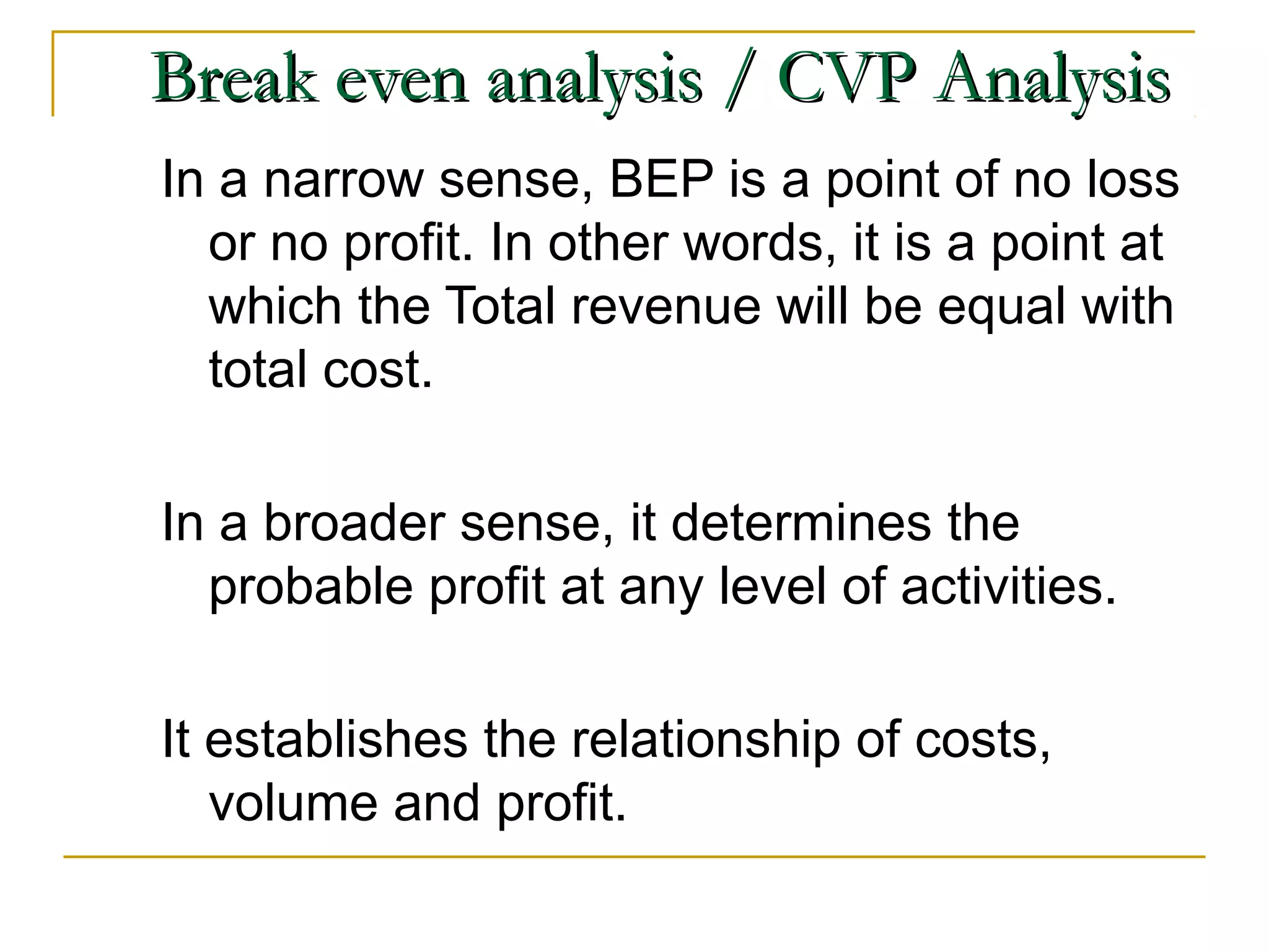 Bep analysis | PPT