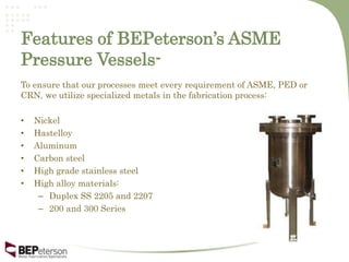 BEPeterson - ASME Pressure Vessels | PPTX