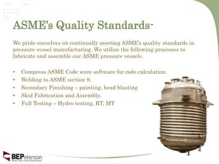BEPeterson - ASME Pressure Vessels | PPT
