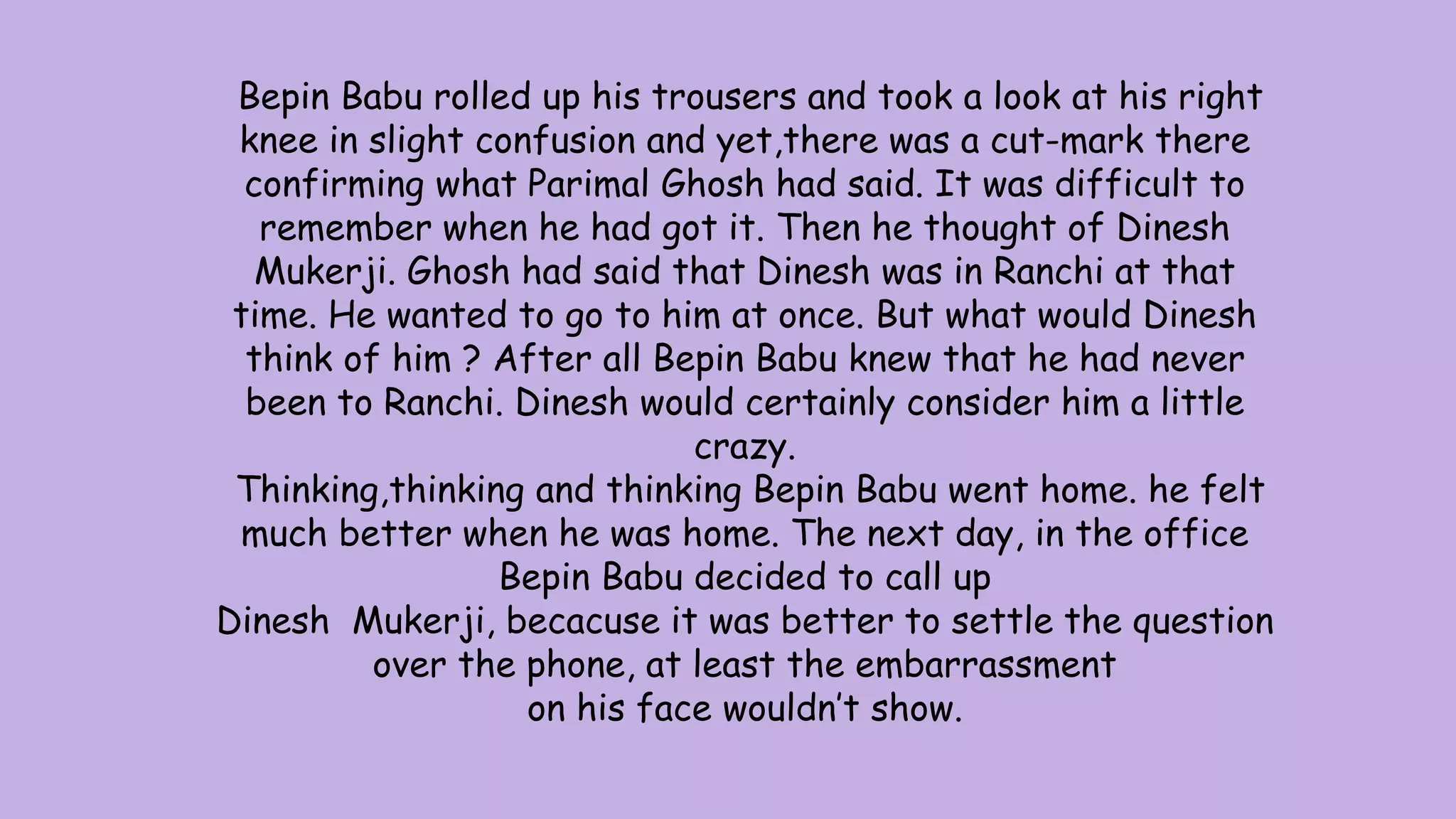 Bepin choudhury ‘s lapse of memory | PPTX