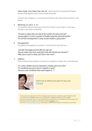 Be Powerful & Be Heard - The Effective Persuasion Methology | PDF ...