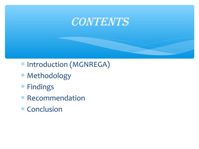 SURVEY ON MNREGA SCHEME | PPT