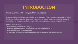 Swot ananlysis of insurance sector in india | PPTX