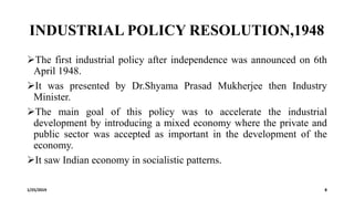 INDUSTRIAL SECTOR POLICIES OF INDIA | PPTX