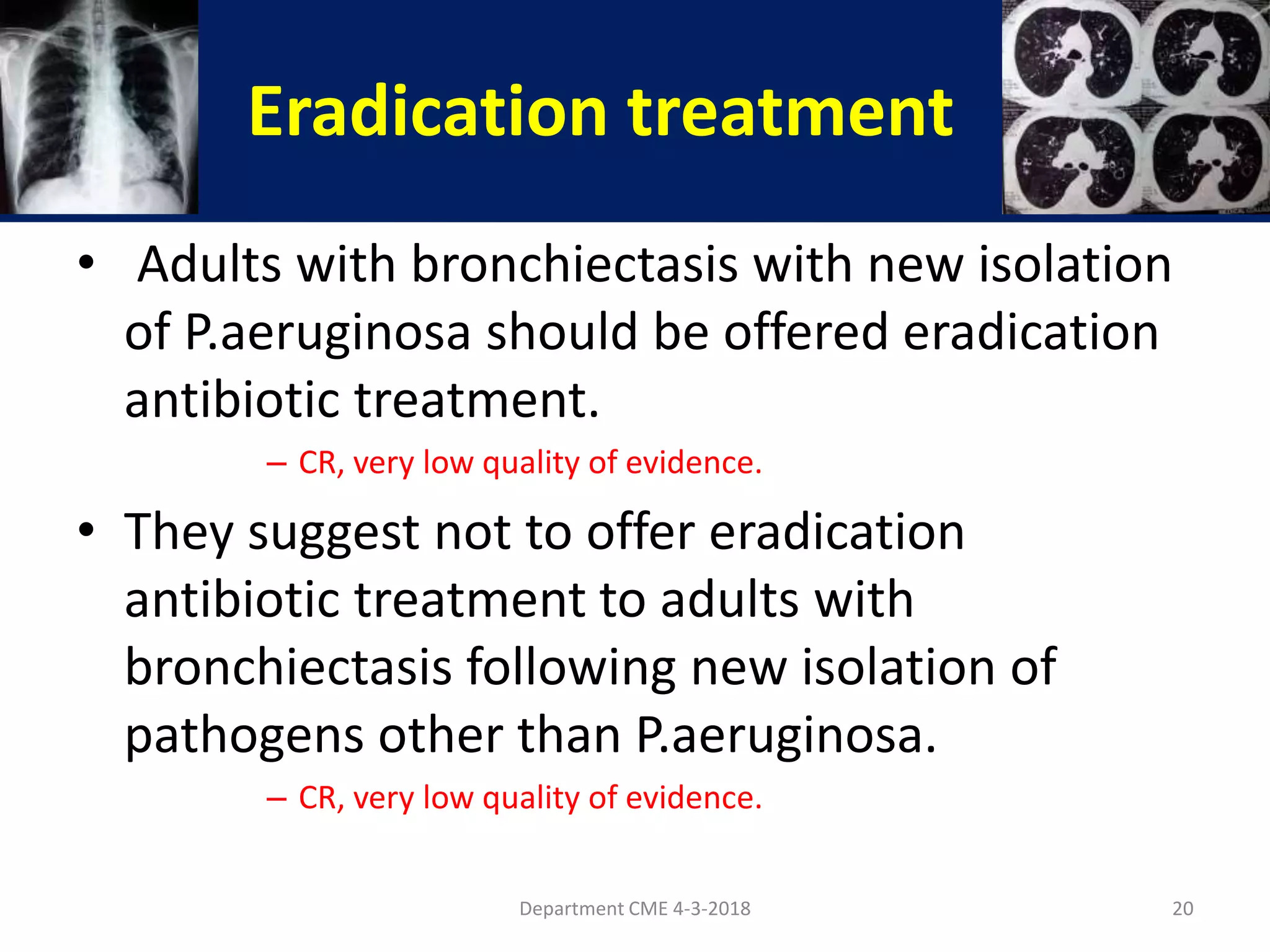BRONCHIECTASIS 2018 | PPTX