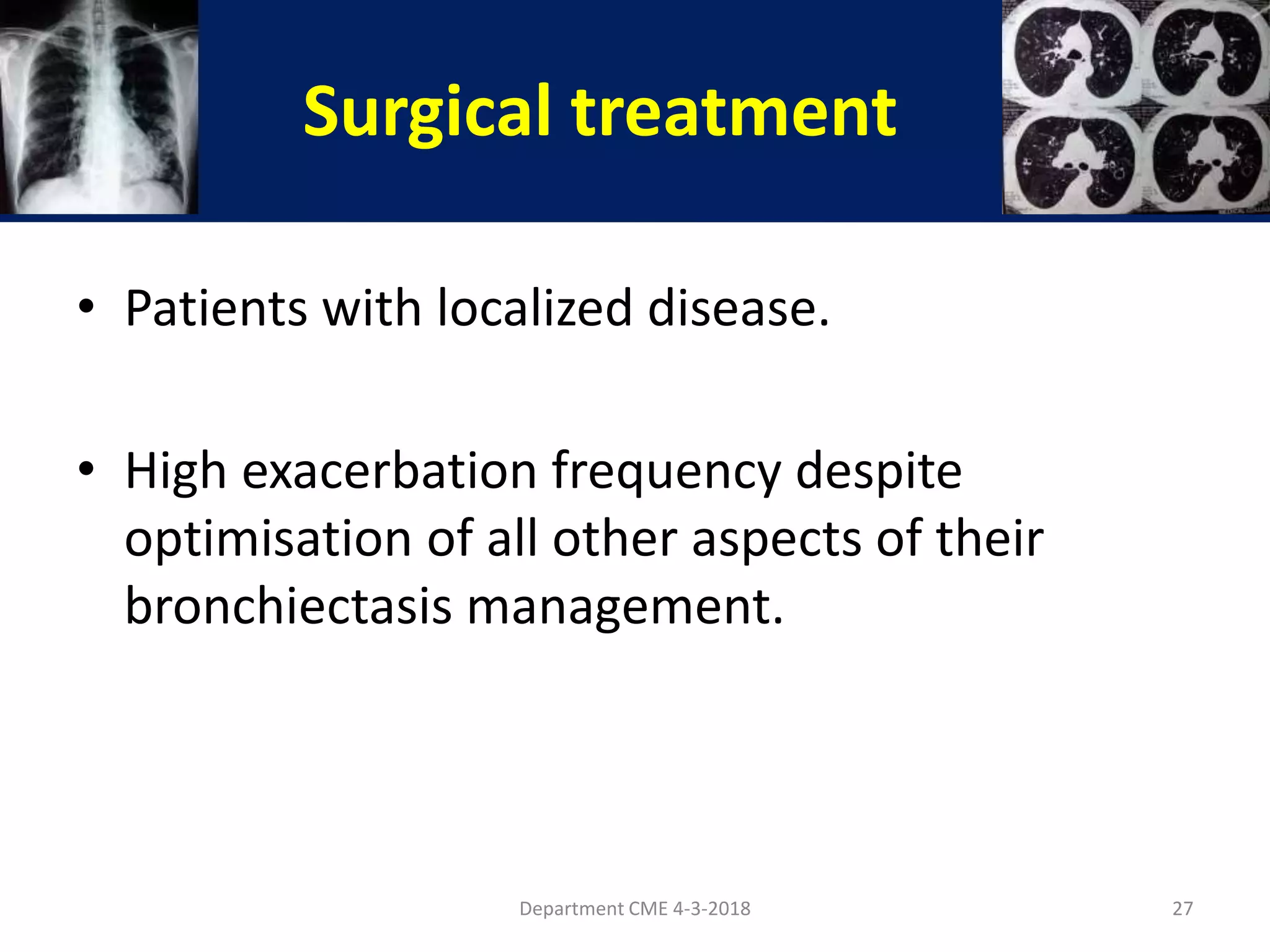 BRONCHIECTASIS 2018 | PPTX