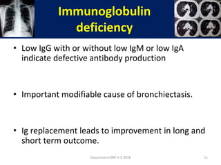BRONCHIECTASIS 2018 | PPTX