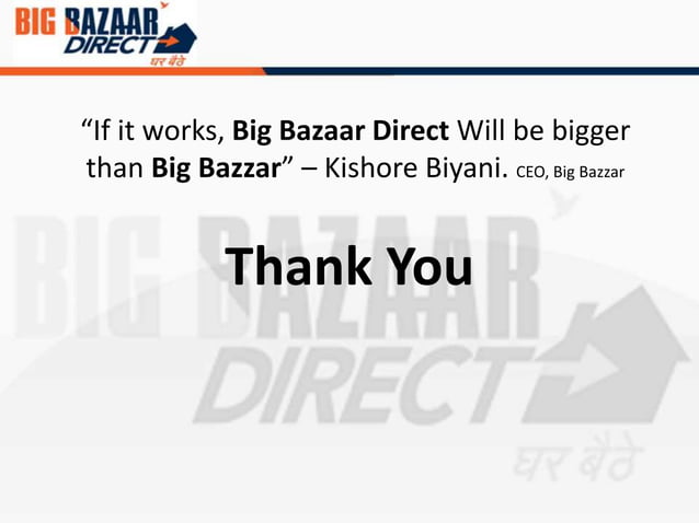 Big Bazaar Direct | PPTX