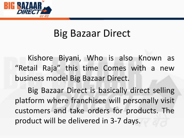 Big Bazaar Direct | PPTX