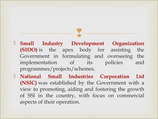 Small Scale Industries & There Governance in India | PPT
