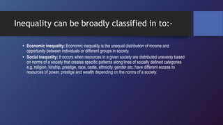 Inequality- Nature And Measures To Control | PPT