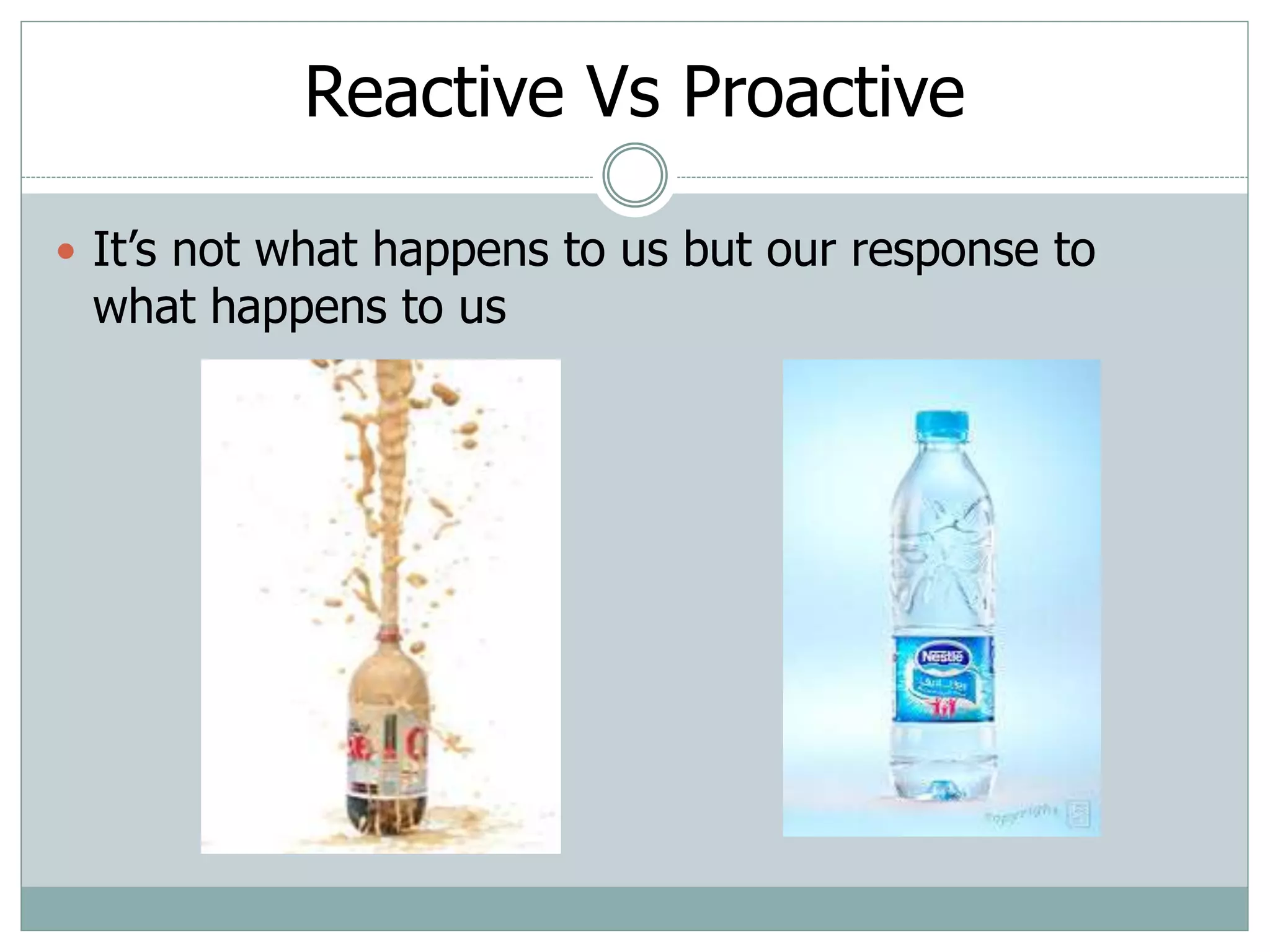 Be proactive by Stephen R.Covey 1ST HABIT | PPTX