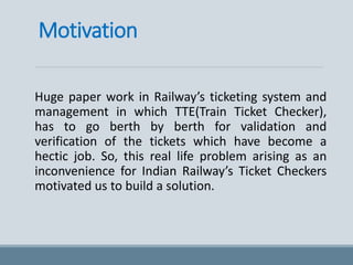 Automated Train Ticket Validation And Verification System | PDF
