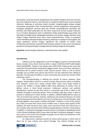 Be proud of_indonesian_cultural_heritage_richness_ | PDF