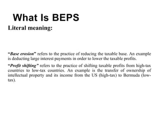 BEPS.pptx | Business Accounting & Finance | Business