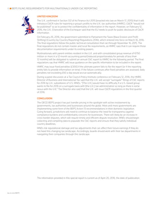 BEPS filing requirements for multinationals under country by country ...