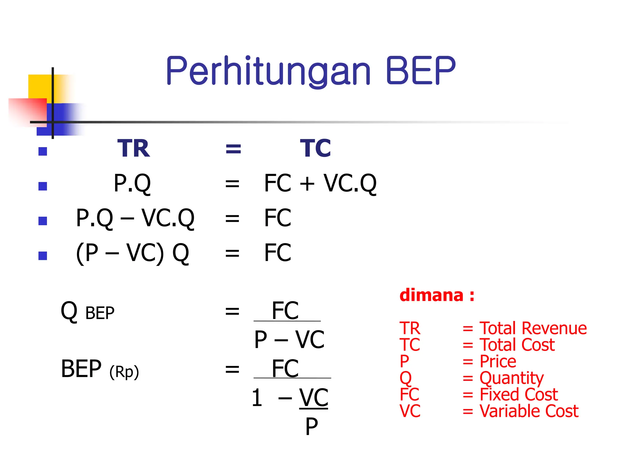 Break Even Point ....................... | PPT