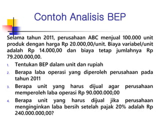 Break Even Point ....................... | PPT