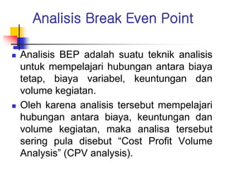 Break Even Point ....................... | PPT