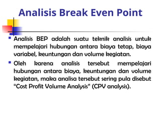bep_update belajar analisis break event point | PPT