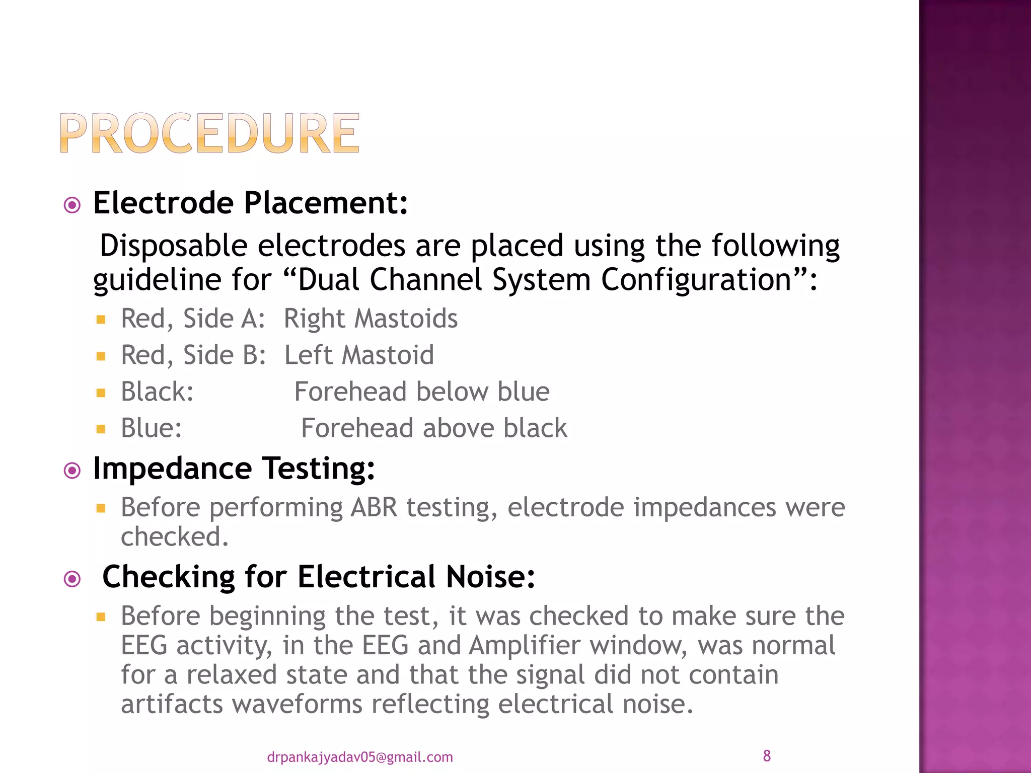 Auditory brainstem response (ABR) | PPTX
