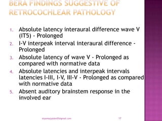 Auditory brainstem response (ABR) | PPTX