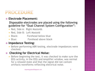 Auditory brainstem response (ABR) | PPTX