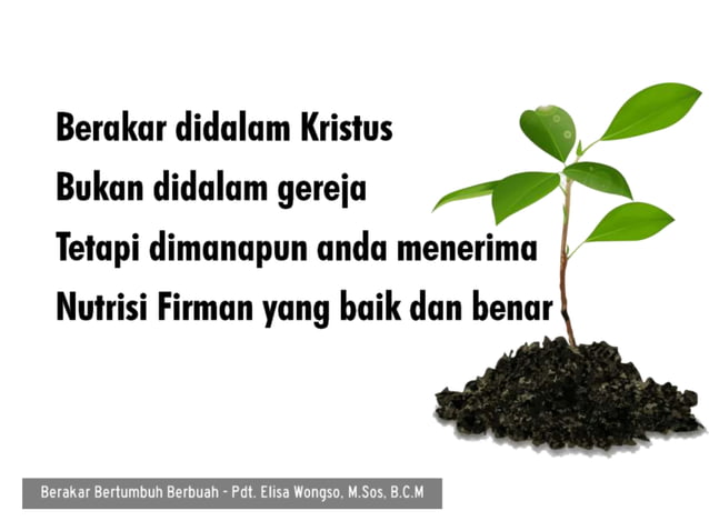 Berakar bertumbuh berbuah | PPSX