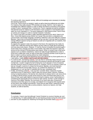 Beramendi tpd-trabajo de reflexión final-kinder-pdf | PDF | Daycare and Pre-School | Parenting